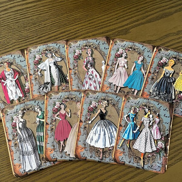 TRIPPY HIPPIE 60's Themed Journal Cards SET 2 - Kaleidoscopic - Rainbow ...