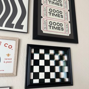 Checkered Wall Art, Modern Art Print, Minimalistic Poster, Abstract ...