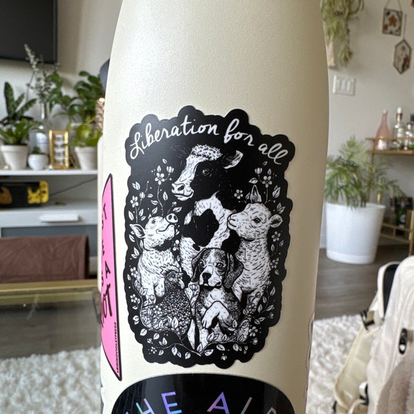 Liberation for All Poster | Vegan Poster, Animal Rights, Animal ...