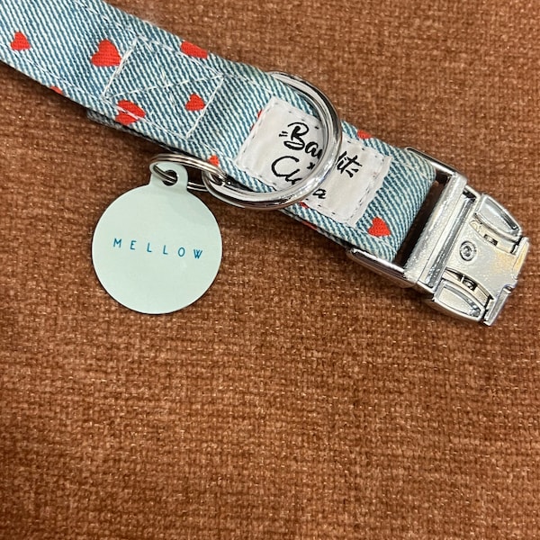 Blue Hunter Dog Tag Cat Tag Pet ID Tags - Personalised Name and Number ...