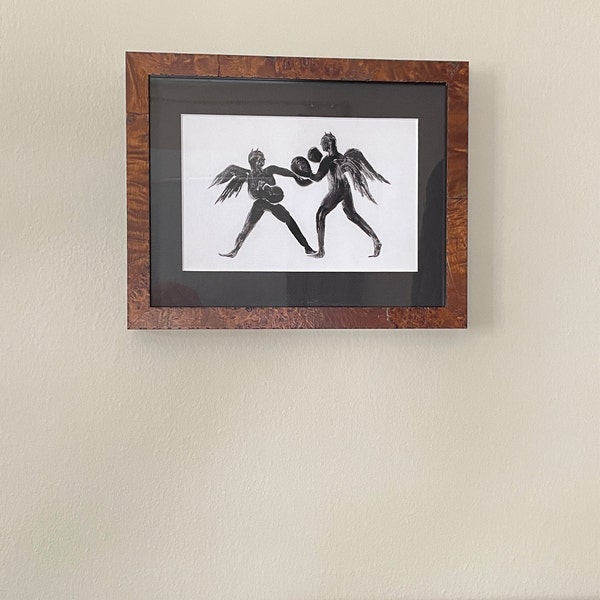 Rustic Burled Wood Picture Frame, Burl Wood Custom Frames for Wall Art ...