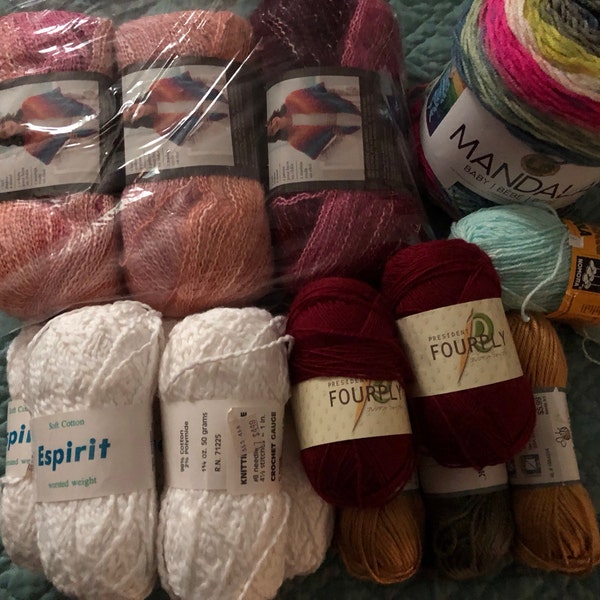 Assorted Mystery Yarn Box- USPS Flat Rate Priority Box Medium or Large ...