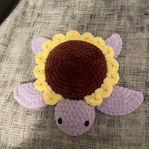 Crochet Sunflower Turtle PATTERN, Crochet Turtle Pattern, Crochet ...