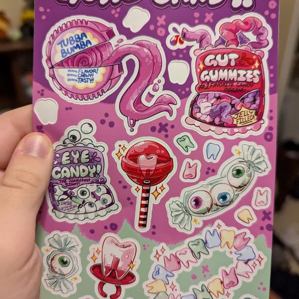 Gore Candy Waterproof Sticker Sheet! - Etsy