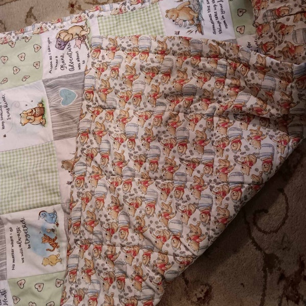 Winnie the Pooh, FLANNEL FABRIC, Pooh Fabric, Pooh Balloons, Springs ...