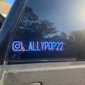 Instagram Sticker Social Media Sticker Vinyl Car Decal Holographic ...