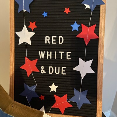4th of July Star Letter Board Icons Fourth of July Red White & Blue ...