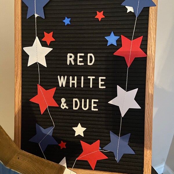 4th of July Star Letter Board Icons - Fourth of July - Red White & Blue ...