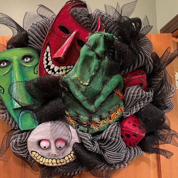 Jason Voorhees Wreath With Lights. Friday the 13th Wreath. Horror Movie ...