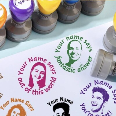 Custom Teacher Stamps Self Inking Stamp School Stamp Personalized ...