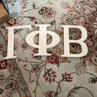 Fraternity and Sorority Greek Letters Monogram Wall Hanging Wood ...