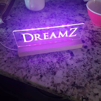 Game Streaming Personalised Name Display Twitch Streamer Edge Lit ...