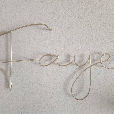 Custom Wire Word Sign Choose Font Wire Name Metal Sign Wire Word Art ...