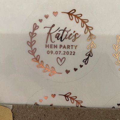 Hen Do Stickers Personalised Hen Party Stickers Foiled Event - Etsy