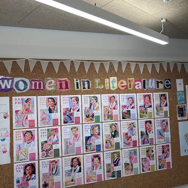 25 Women in Literature Bulletin Posters Digital Download, Quotes ...