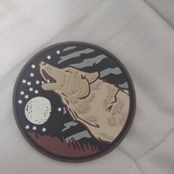 Howling Wolf Morale Patch: Durable PVC Rubber, 3 Inch - Etsy