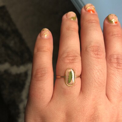 Fern Ring, Plant Ring, Botanical Ring, Pressed Fern Ring, Gold Fern ...