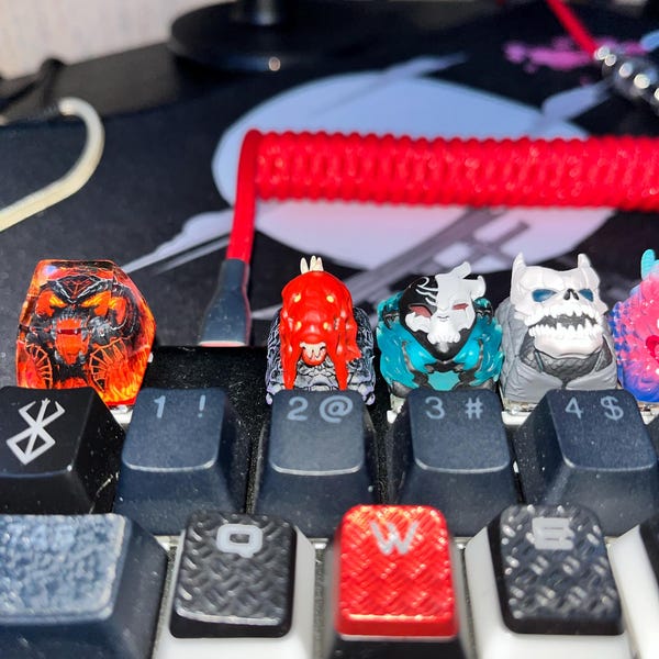 League of Legends Arcane Resin Keycaps Jinx, Vi, Ekko, Caitlyn ...