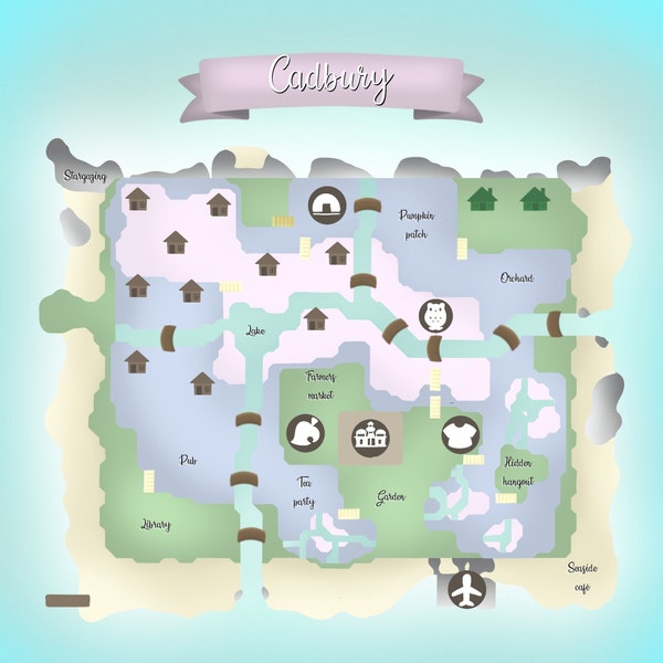Custom Animal Crossing Island Map Design - Etsy