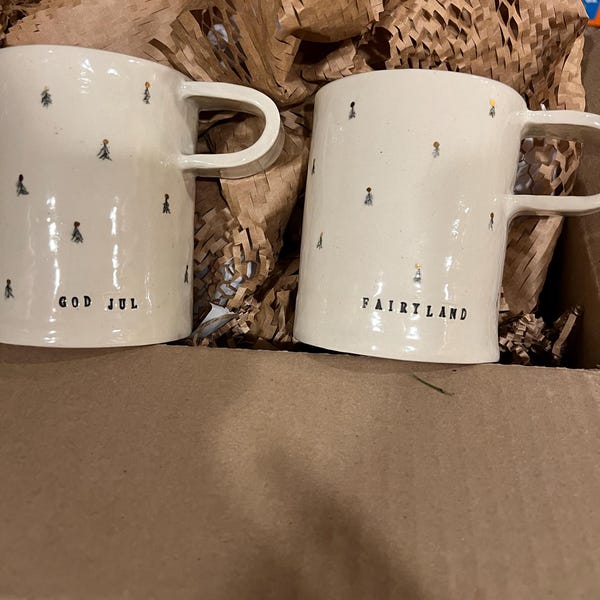 Handmade Ceramic HOPE Vase Winterscape Treeline Modern Minimalist Vase ...