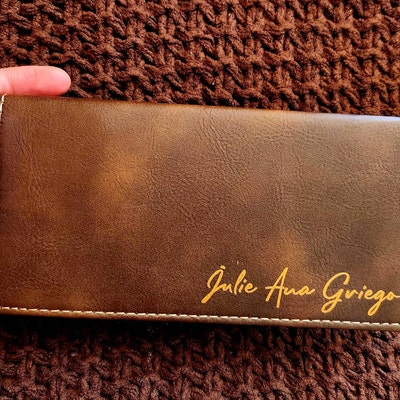 Personalized Checkbook Cover, Leather Checkbook, Checkbook Wallet and ...