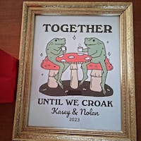 Retro Frog Wall Print, Vintage Illustration, Retro Quote Print, A3 A4 ...