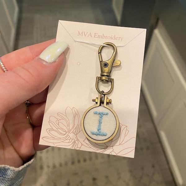Mini Embroidery Keychain - Etsy