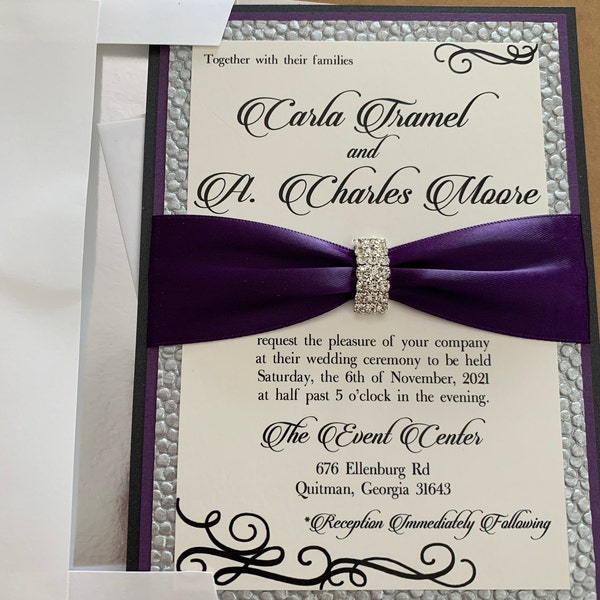 Angelica's Crystal Tree Custom Wedding Invitation - Etsy