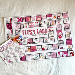 Tipsy Land Party Adult Drinking Board Game Game Night - Etsy