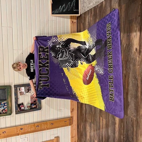 Football Blanket for Boy/team Sports Blanket/college Sport Blanket ...