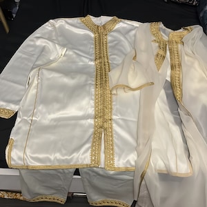 Caftan Marocain Pour Homme ,tenue Marocaine Homme,jabador 3 Pièces ...