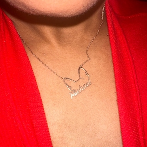 Personalized Butterfly Necklace, Name Necklace With Butterfly, Mother's ...