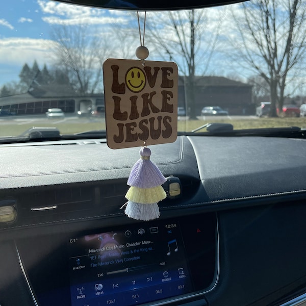 JESUS CAR CHARM | Christian Car Charm | Mirror Hanger | Car Accessories ...