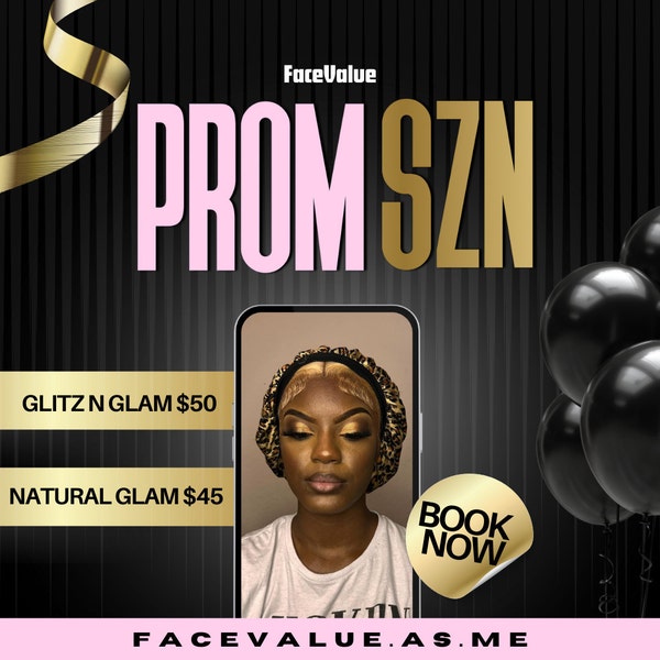Prom Sale Flyer, Prom Booking Flyer | MUA, Hair, Lashes, Nails Prom ...