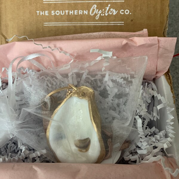 Augusta, GA, the Garden City, AUG Logo, Oyster Shell Christmas Ornament ...