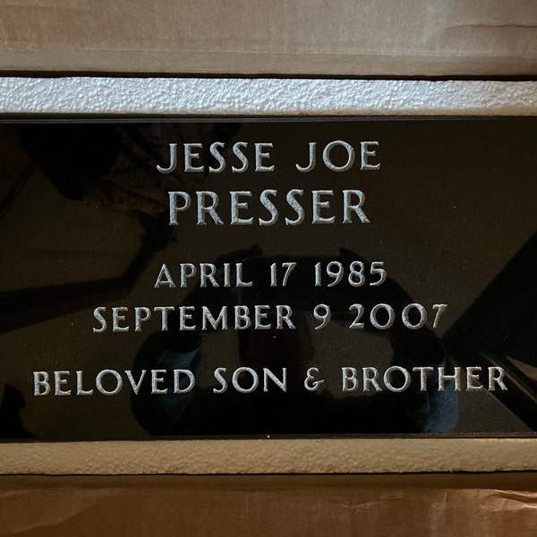 Grave Marker Headstone - Personalized, Engraved, Tombstone, Granite Headstone - 16x8x3 or ...