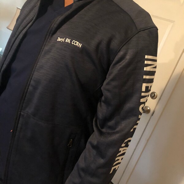ICU Intensive Care Unit Jacket Nurse Jacket Embroidered Jacket ...