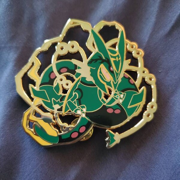 Myuna's XXL Mega Rayquaza Pin – Big Fanart Sky Dragon Legendary Hard ...