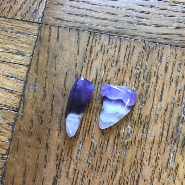 2 Large GEM Amethyst Dogtooth Mini Tumbled Stones Crystals, Healing ...
