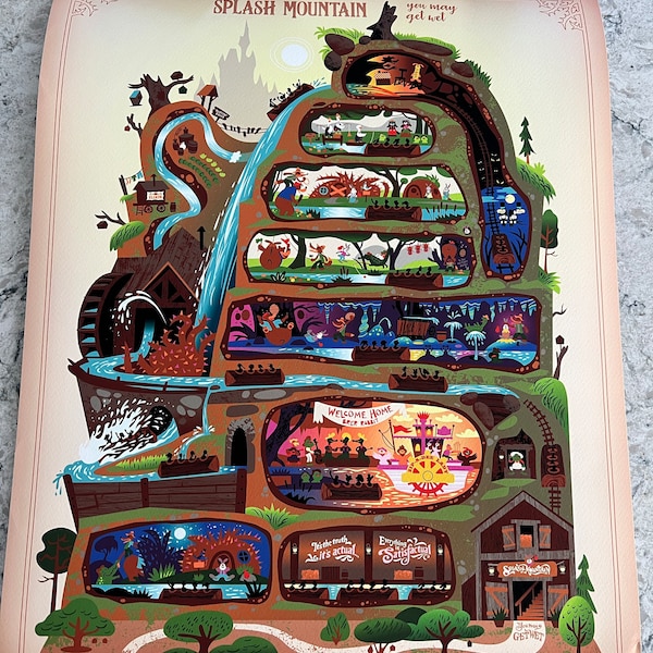 Splash Mountain Print, Magic Kingdom, Walt Disney World - Etsy