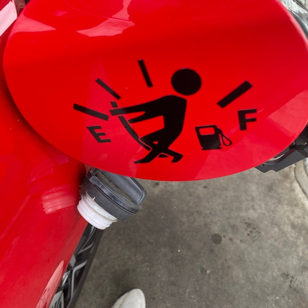 Funny Gas Cap Decal / Fuel Door Decal / Low Gas Sticker / Decal - Etsy
