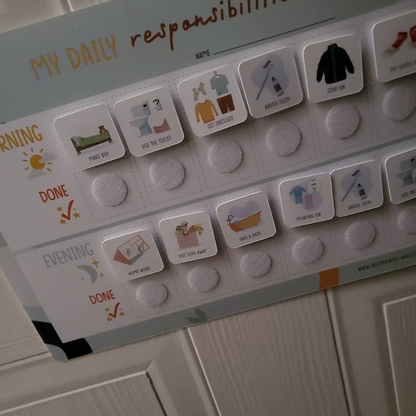 Daily Routine Chart, School Routine Chart, Kids Daily Responsibilities ...