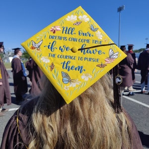 Embroidered Boho Graduation Cap Topper Grad Cap Decoration - Etsy