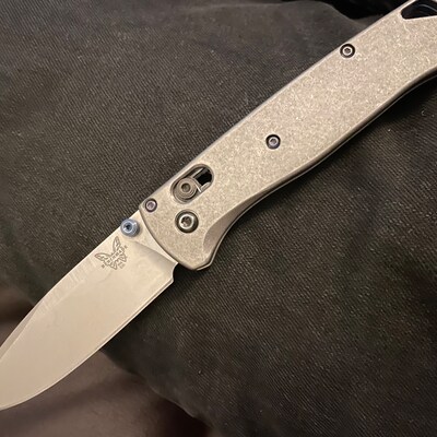 Benchmade Bugout Titanium Scales Stonewash Finish - Etsy