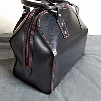 Bag Pattern Leather DIY Pdf Download Boston Bag Video - Etsy