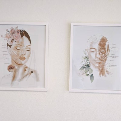 Dermatology Art Print, Skin Art, Younger and Ageing Skin Print ...