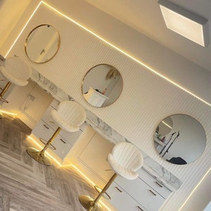 Reeded Wall Panels Ribbed Wall Decor DIY Panelling Strips Black MDF ...