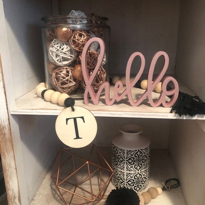 Hello Sign Decor Self Standing Perfect for the Home Display on a Mantel ...