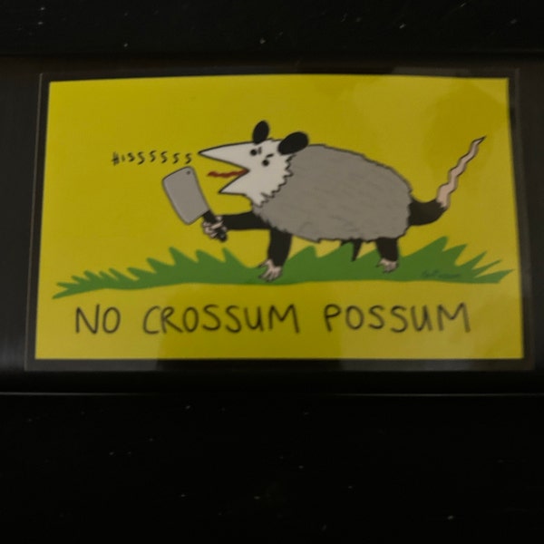 No Crossum Possum Sticker - Etsy