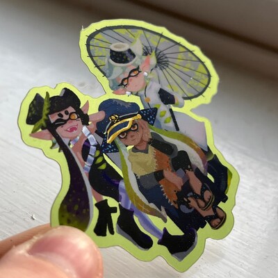 Splatoon 3 Squid Sisters and Captain Sticker - Etsy